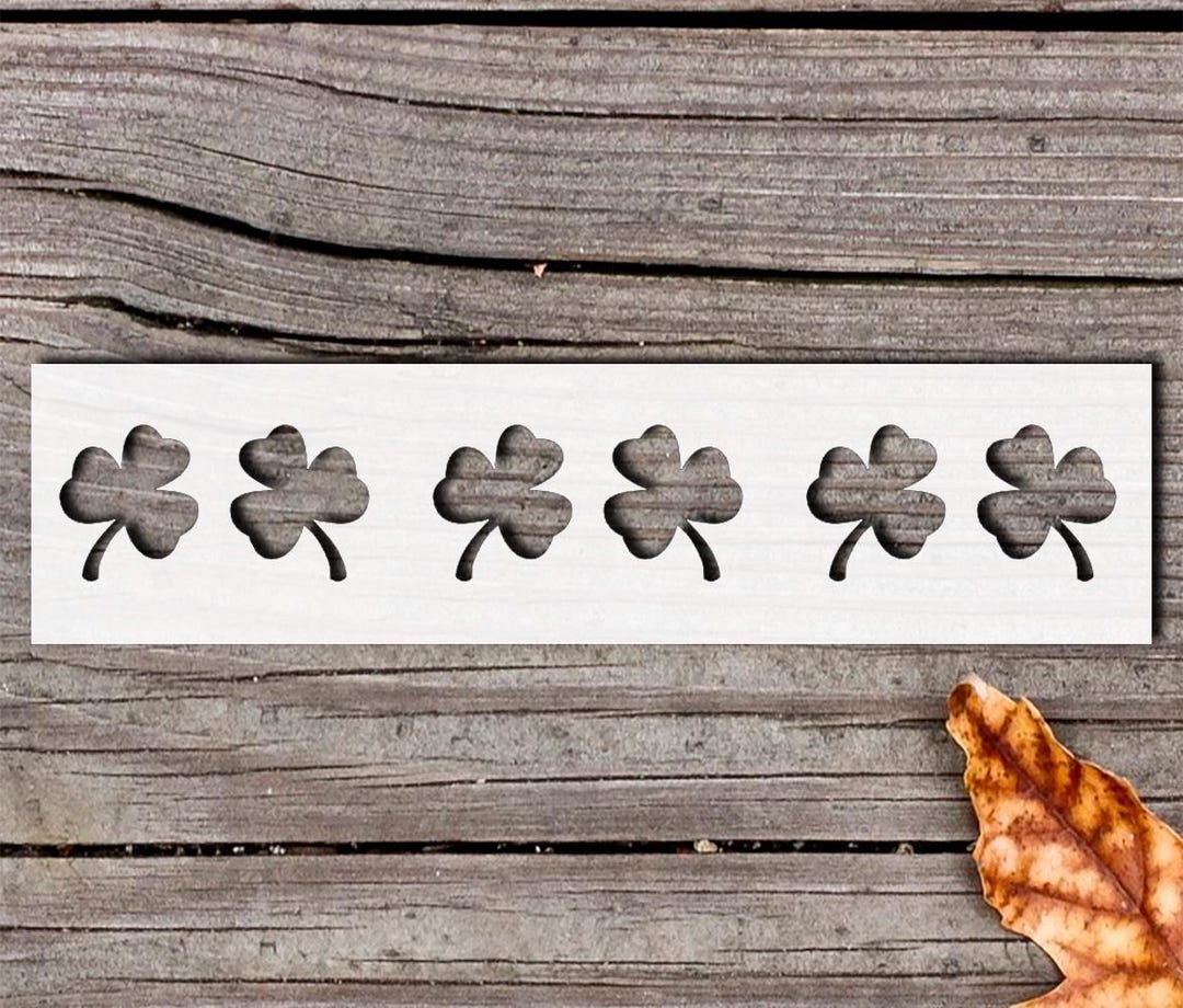 Shamrock Stencil Template for DIY Crafts Wall Art - Reusable Celtic ...