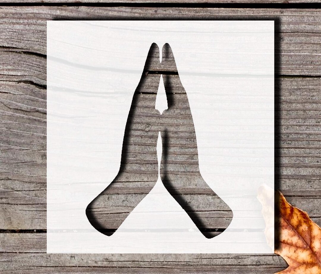 Praying Hands Style Design Stencil for Painting 4 Inch – Reusable ...
