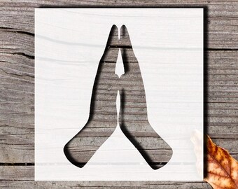 Praying Hands Style Design Stencil for Painting 4 Inch Reusable Plastic ...