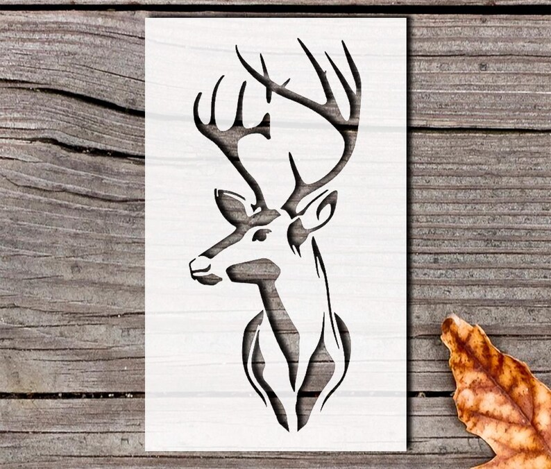 Deer Head Stencil - Reusable Mylar Template for Painting, Crafts & Home Decor - 10 X 6 Inch - Etsy