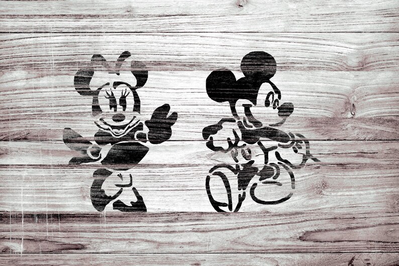 Majestic Tribal Art Mice Pair Stencils Template for DIY Crafts Nursery ...