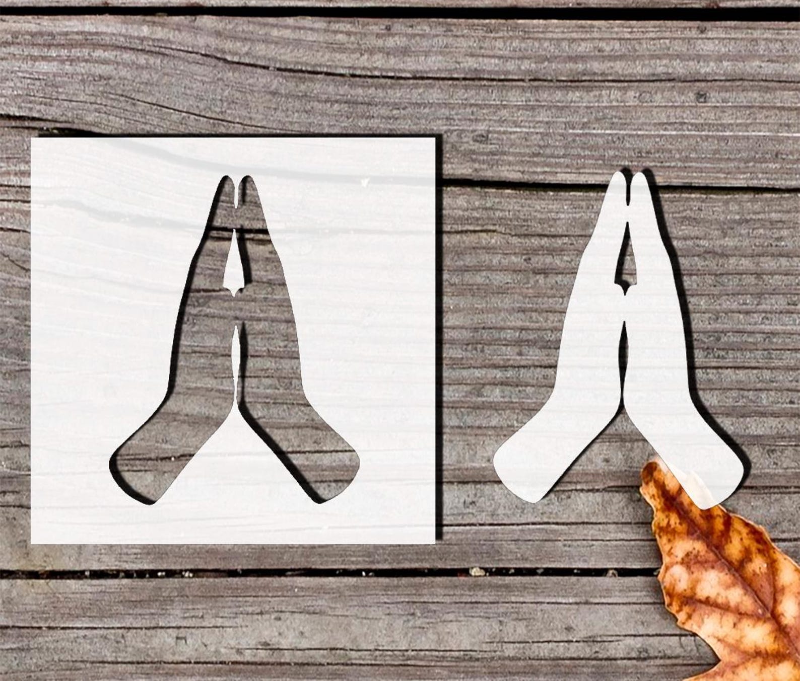 Praying Hands Stencils for Painting 4x4 Inch – Reusable Plastic ...