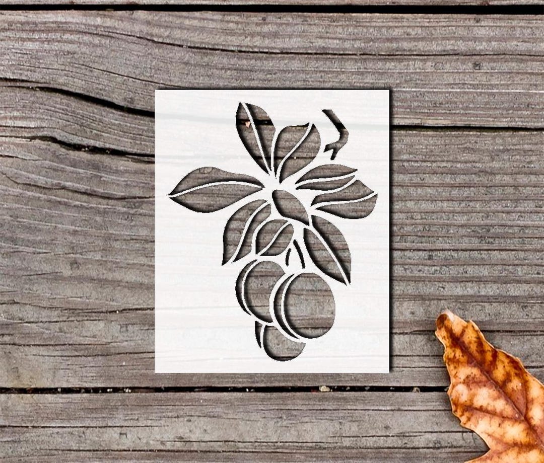 Peaches Stencil Template for Painting - Reusable Fruit Stencil for DIY ...
