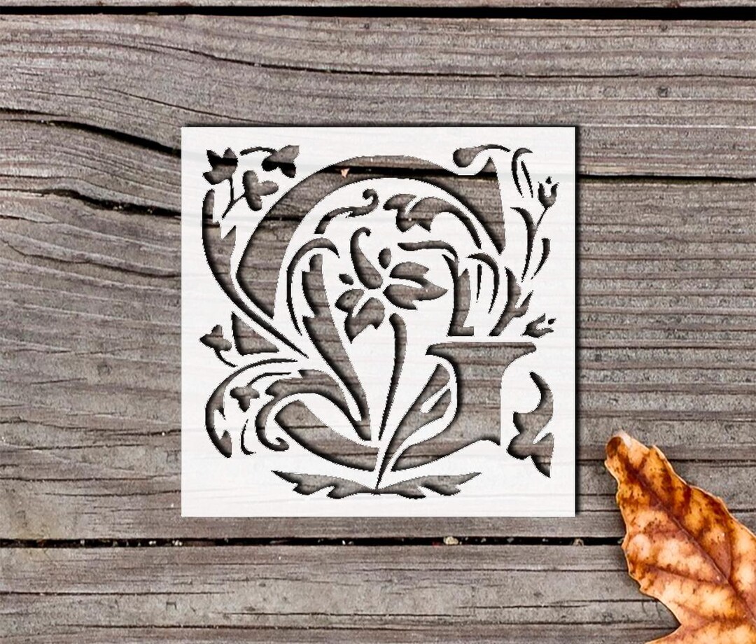 Letter Initial G Stencil for Painting, Plastic Reusable 5.5"l X 5.5"w ...