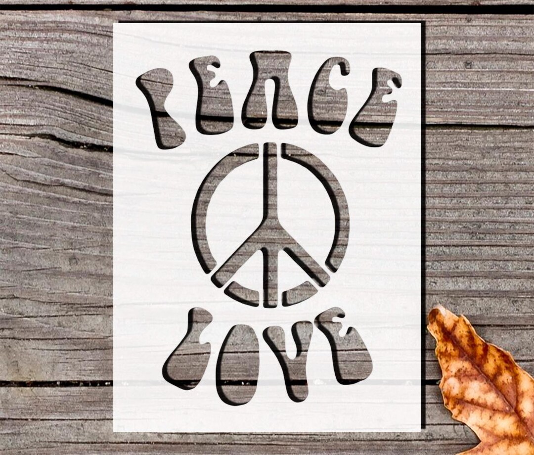 Peace Sign Stencils for Painting 8x10.5 Inch – Reusable Plastic ...