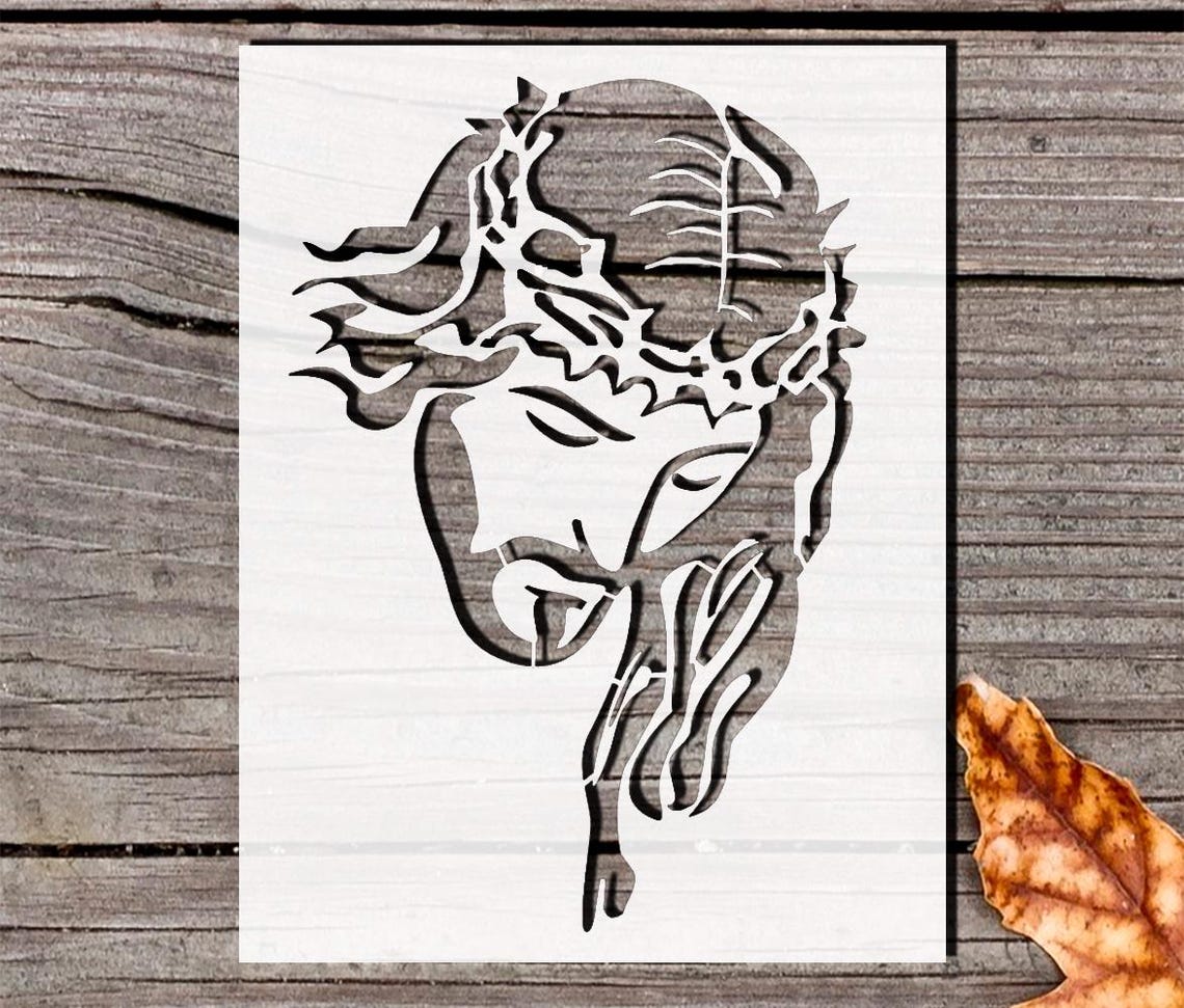 Jesus Christ Crown Thorns Stencils for Painting – Reusable Plastic ...