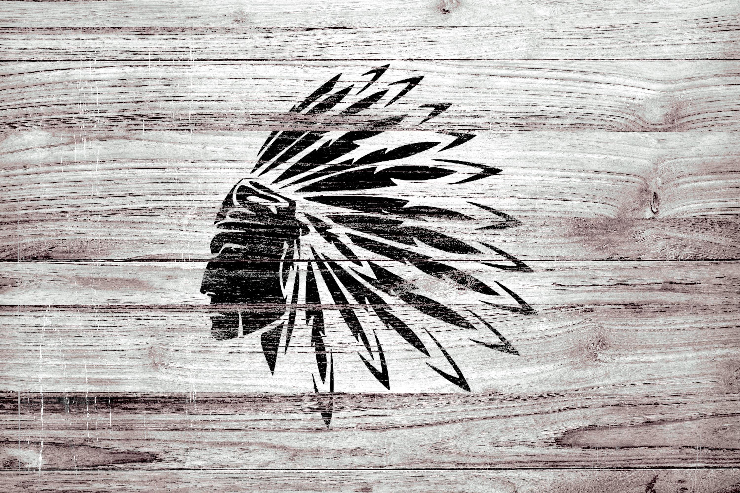 Native American Indian Stencil for Painting 10x10 Inch – Reusable ...