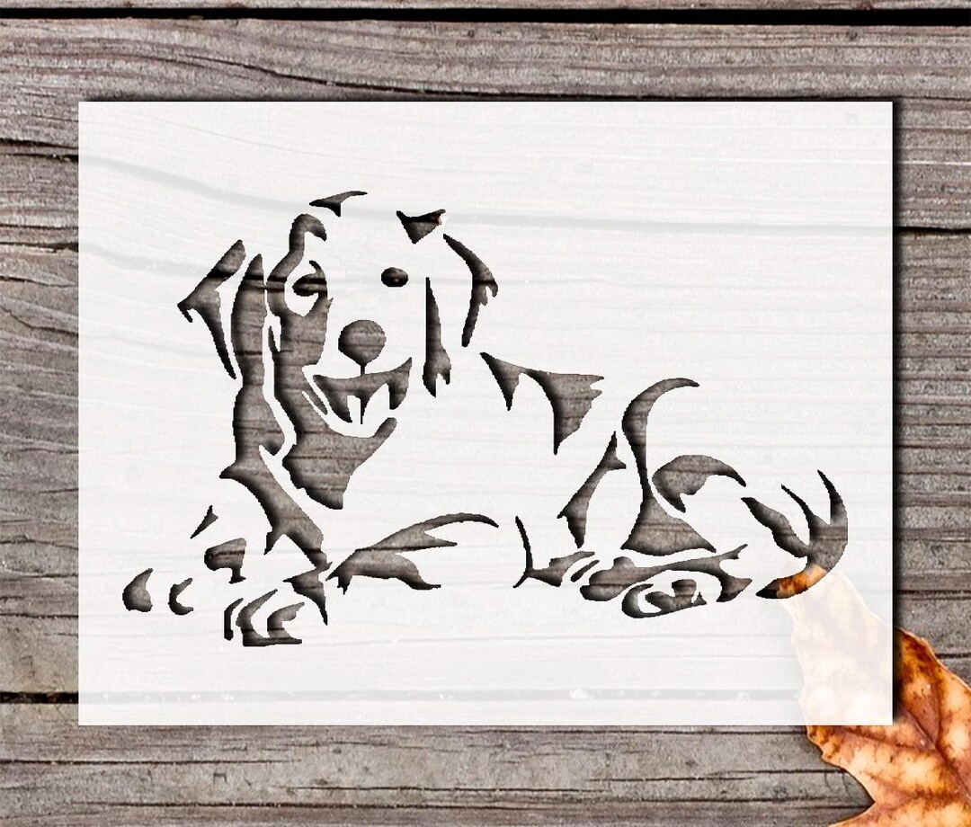 Golden Labrador Retriever Dog Stencil - Reusable Plastic Template for ...