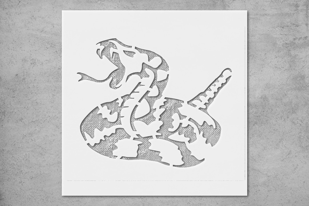 Rattlesnake Stencil - Majestic Tribal Reusable Stencil Template ...