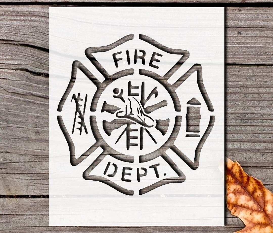 Firefighter Stencil - Reusable Plastic Template for DIY Crafts Wall Art ...