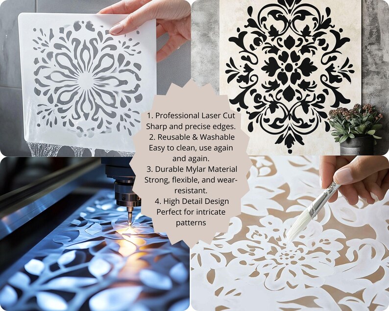 Single Letter Stencil for DIY Crafts and Home Decor - Reusable Plastic ...