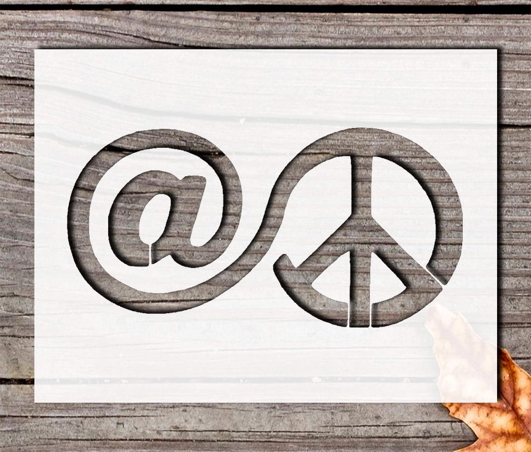 Reusable Peace Sign Stencil Template for Wall Art Crafts Scrapbooking ...