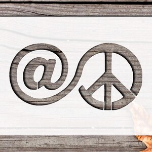 Reusable Peace Sign Stencil Template for Wall Art Crafts Scrapbooking ...