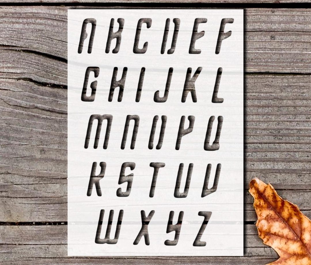 Alphabet Stencil for Painting - Reusable Plastic Template, 1.5" Tall ...