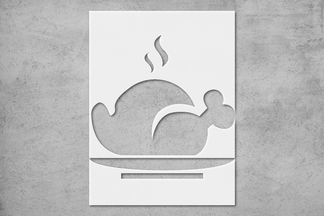 Roasting Turkey Stencil Template Reusable - Perfect for DIY Crafts ...