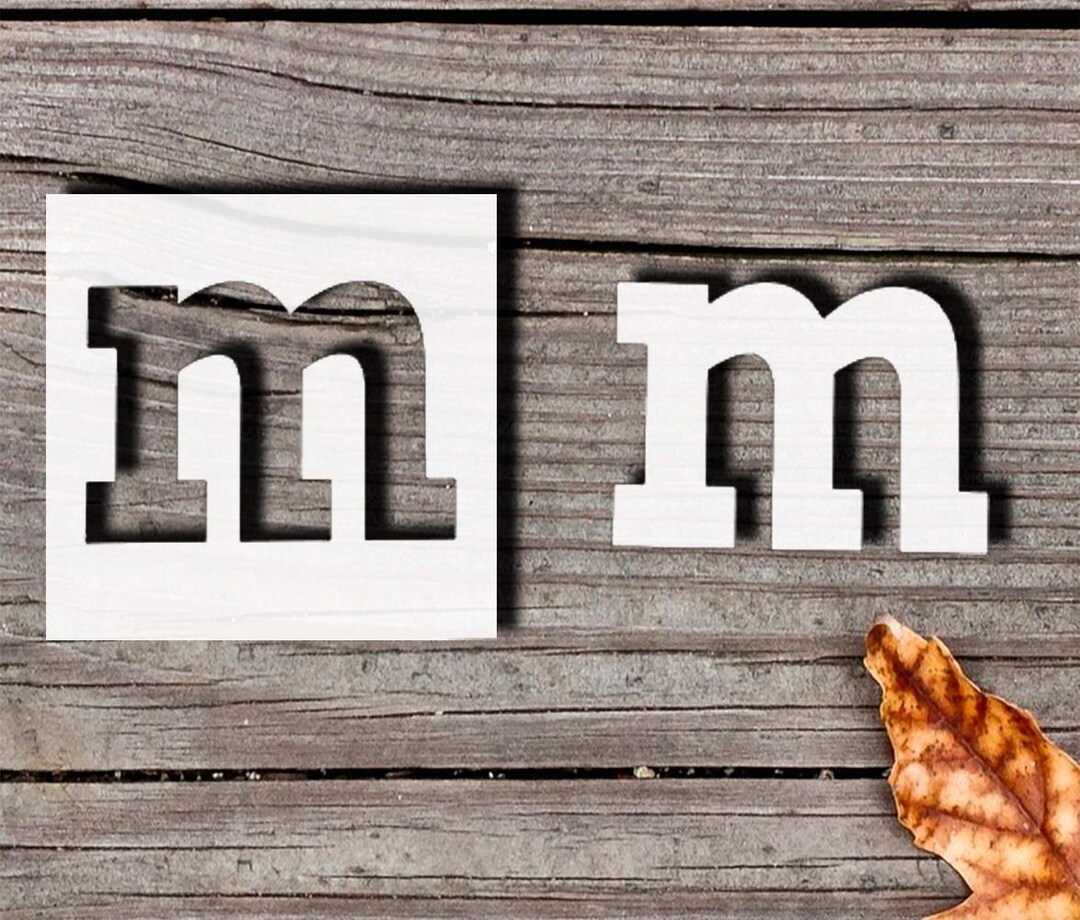 Reusable Lower Case Letter M Stencil Template for Boho Decor DIY Crafts ...