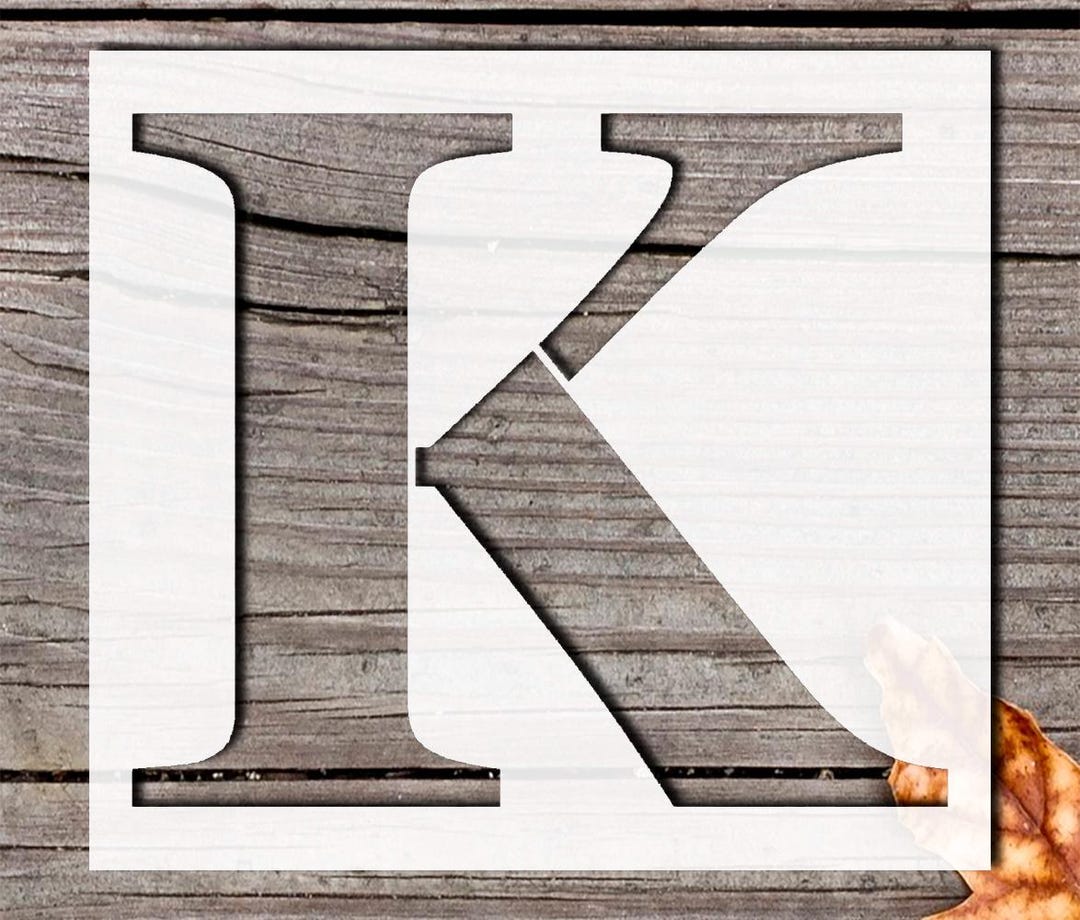 Majestic Single Letter K Stencil Template for DIY Wall Art T-shirt ...