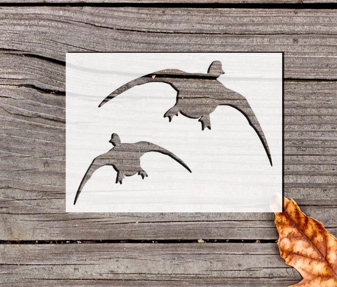 Ducks Flying Stencil for Painting – 11" X 8.5" Reusable Plastic ...