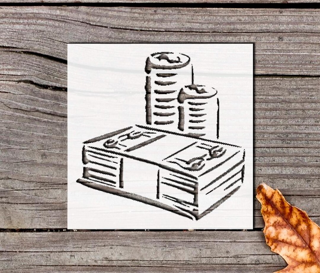 Money Stencil for Painting, Plastic Reusable 5.5x5.5 Inch Ideal for DIY ...