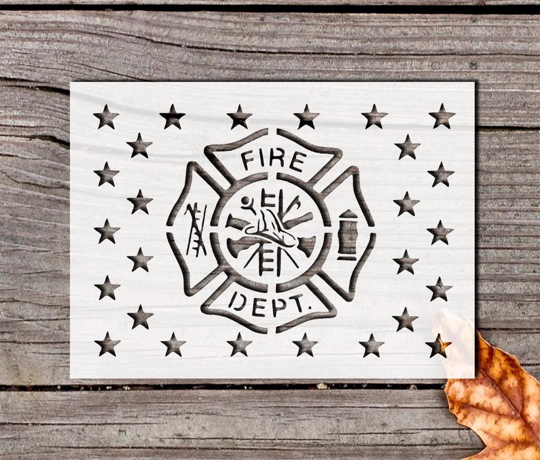 Fire Department Flag Stencils for Painting – 11 X 8.5 Inch Reusable ...