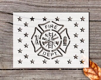 Fire Department Flag Stencils for Painting – 11 X 8.5 Inch Reusable ...