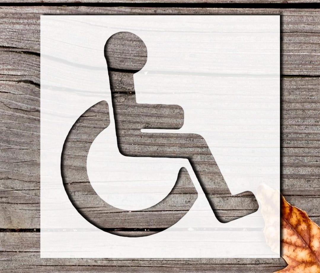 Handicap Symbol Stencil - Reusable Mylar Template for Accessible ...
