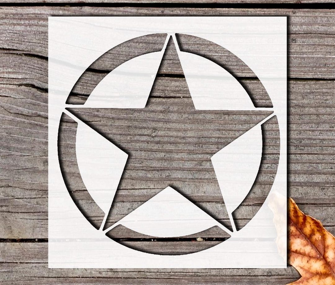 Army Star Stencil Reusable Military Template for DIY Projects, Wall Art ...