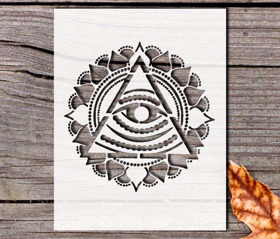 Third Eye & Pyramid Chakra Stencils for Painting, 8.5x11 Inch, Reusable ...