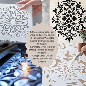 Grizzly Bear Paw Print Stencils Set - Reusable Plastic Templates for ...