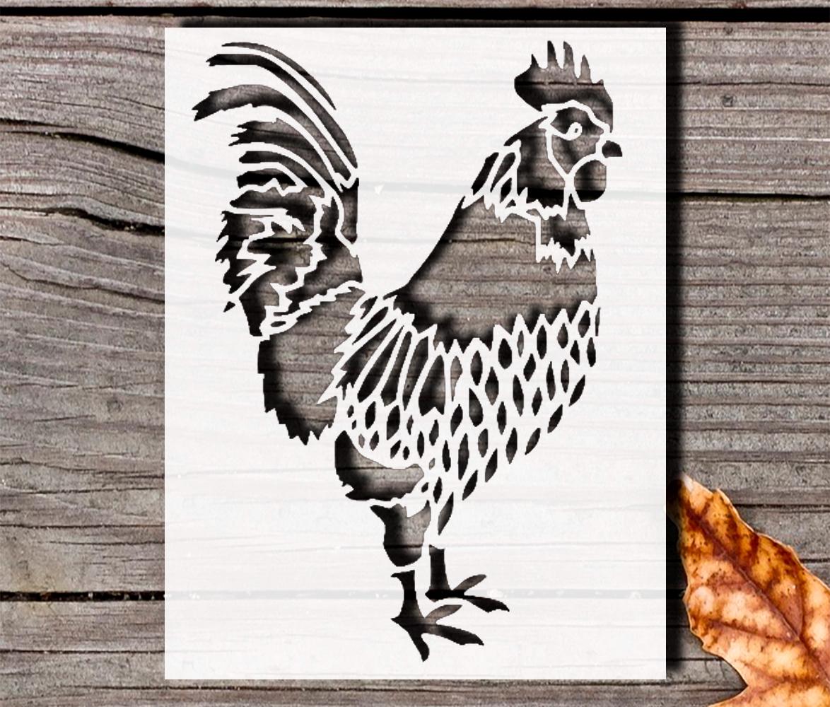Rooster Stencils for Painting - 8.5 X 11 Inch Reusable Plastic Template ...