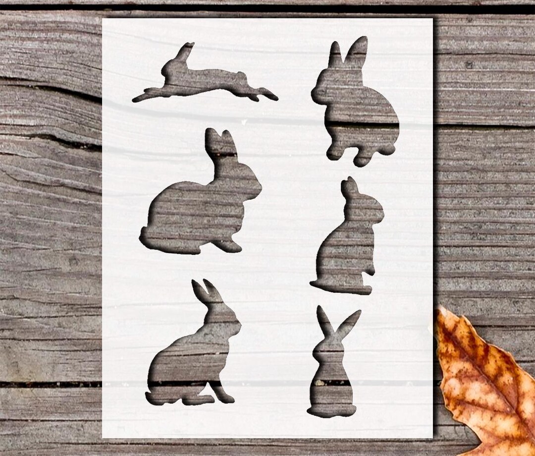 Bunny Rabbit Stencil - Reusable Plastic Template for Easter & Spring ...