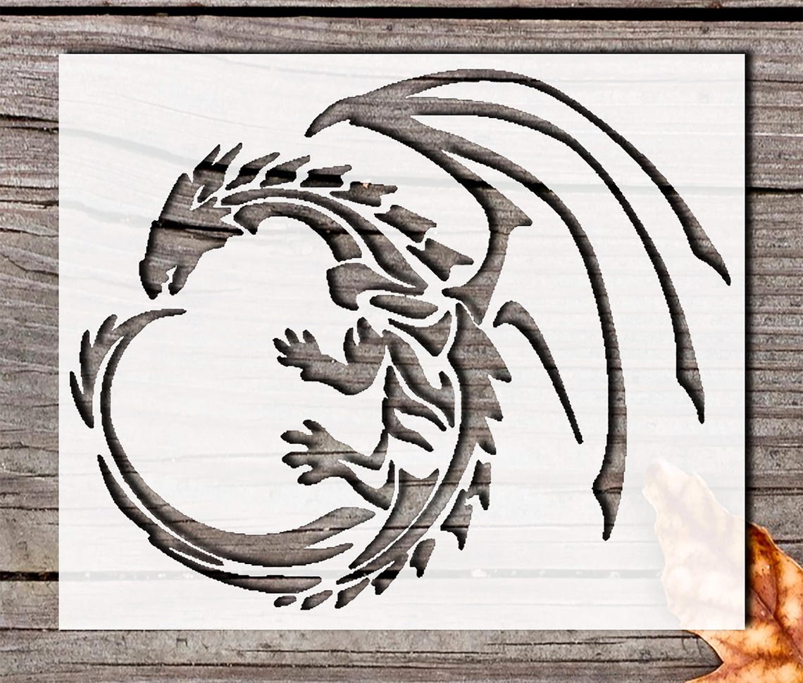 Dragon Myth Fairytale Medieval Stencils for Painting, 6x5 Inch ...