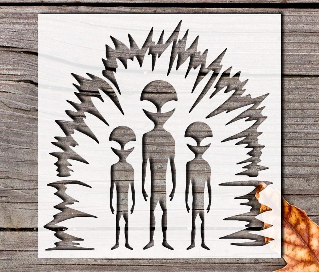 Aliens Reusable Stencil Template for Majestic Fantasy Wall Art DIY ...