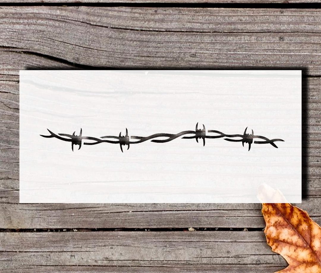 Barbed Wire Stencils for Painting - 5 X 11 Inch Reusable Plastic ...