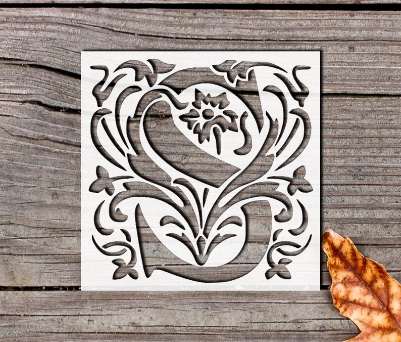 Large Letter S With Patterns Stencil for Painting, Plastic Reusable 8"l ...