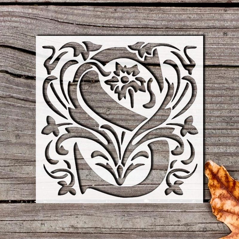 Large Fancy Letter Stencils - Etsy