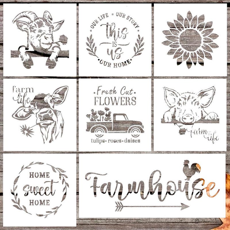 Farmhouse Stencil - Etsy