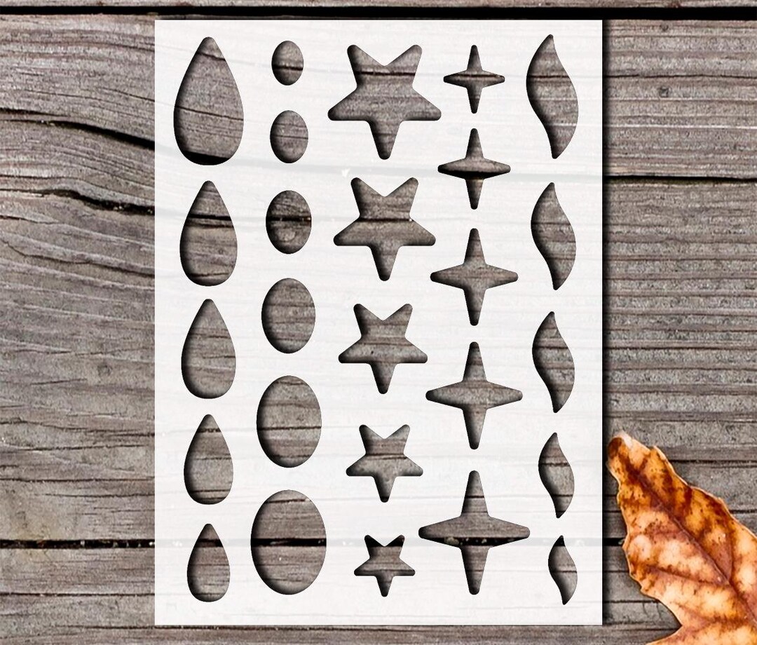 Teardrop Jewelry Stencils - Reusable Templates for Earrings, Cutouts ...