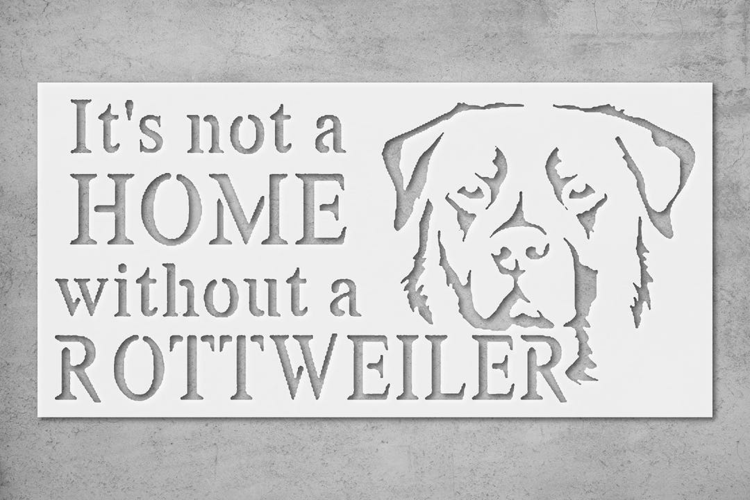 Rottweiler Stencil – Decorative Pet Decor Template Reusable – Wall Art ...