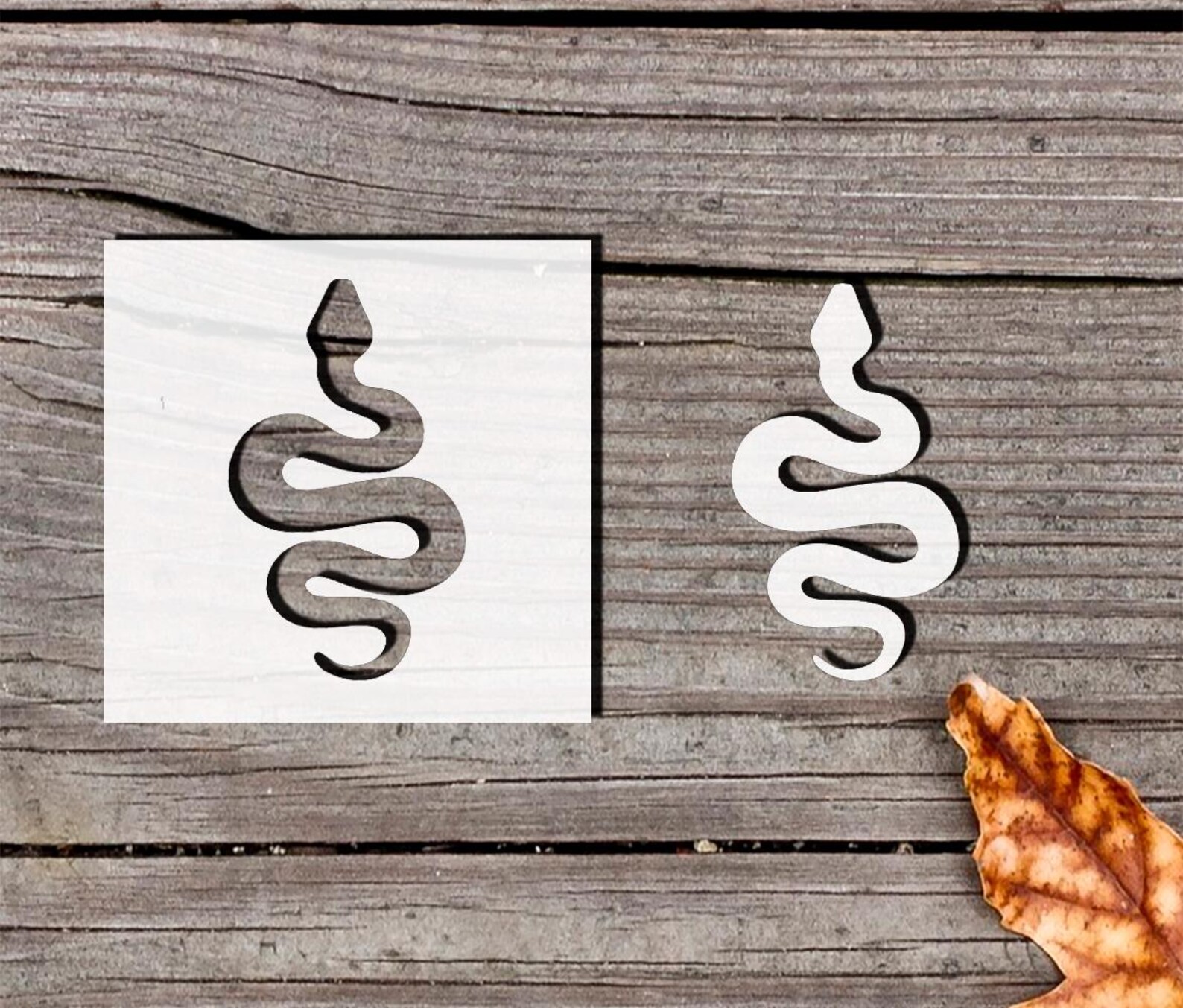 Snake Stencils for Painting 4x4 Inch – Reusable Plastic Template for ...