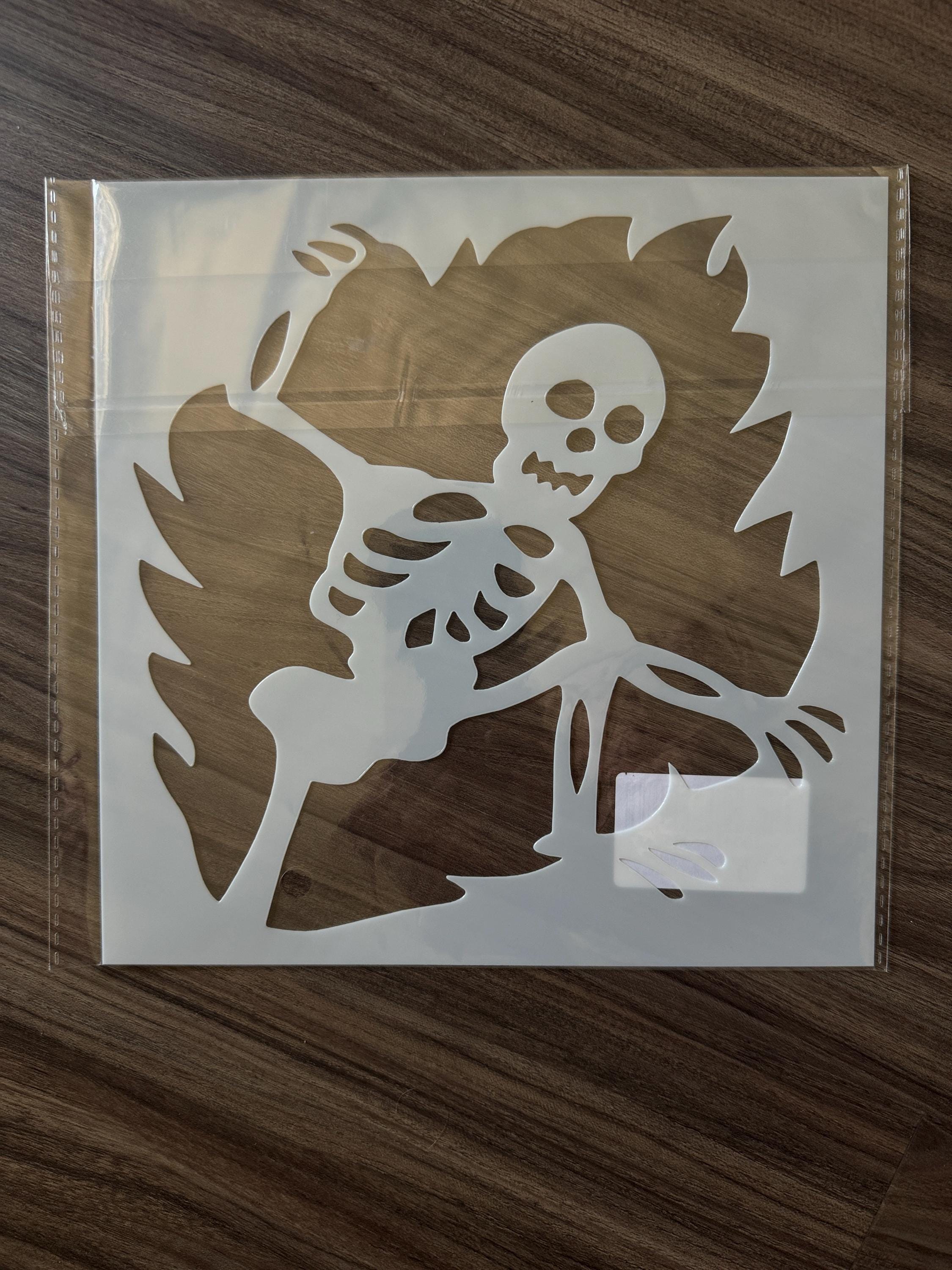Skeleton Stencil for Painting, Plastic Reusable 5.5"l X 5.5"w - Etsy