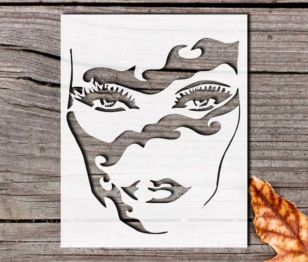 Mardi Gras Mask Stencil Template - Majestic Design for Reusable Wall ...