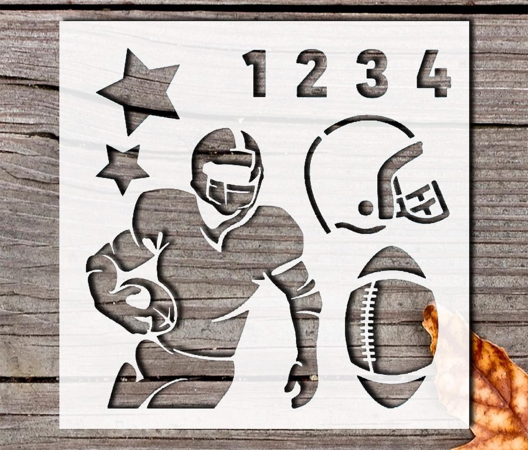 Rugby Player Stencil Reusable Sports Drawing Template for Wall Art ...