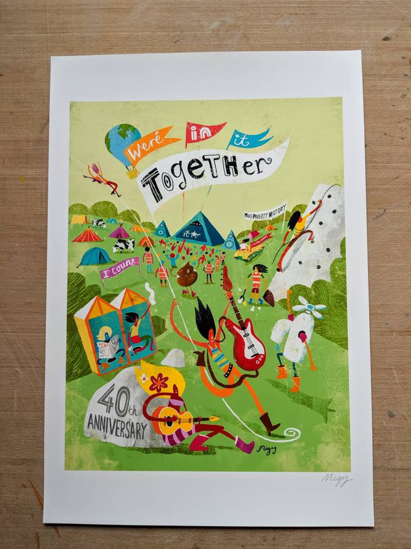 Glastonbury Festival Poster - Etsy