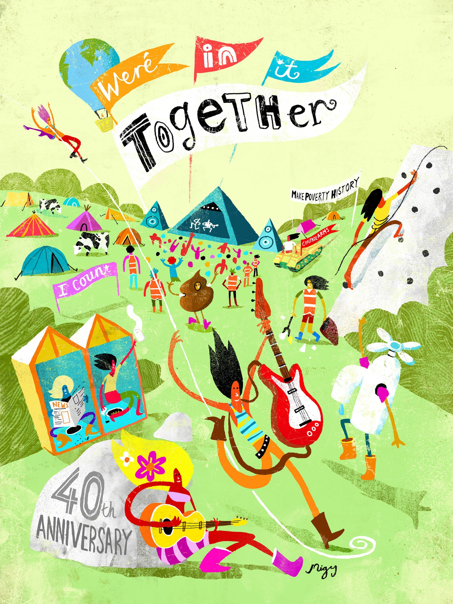 Glastonbury Festival Poster - Etsy