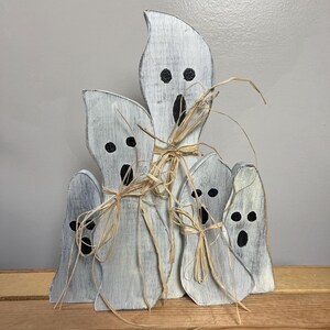 Wooden Ghost Decor, Ghost Family, Fall Decor, Handcrafted, Rustic ...