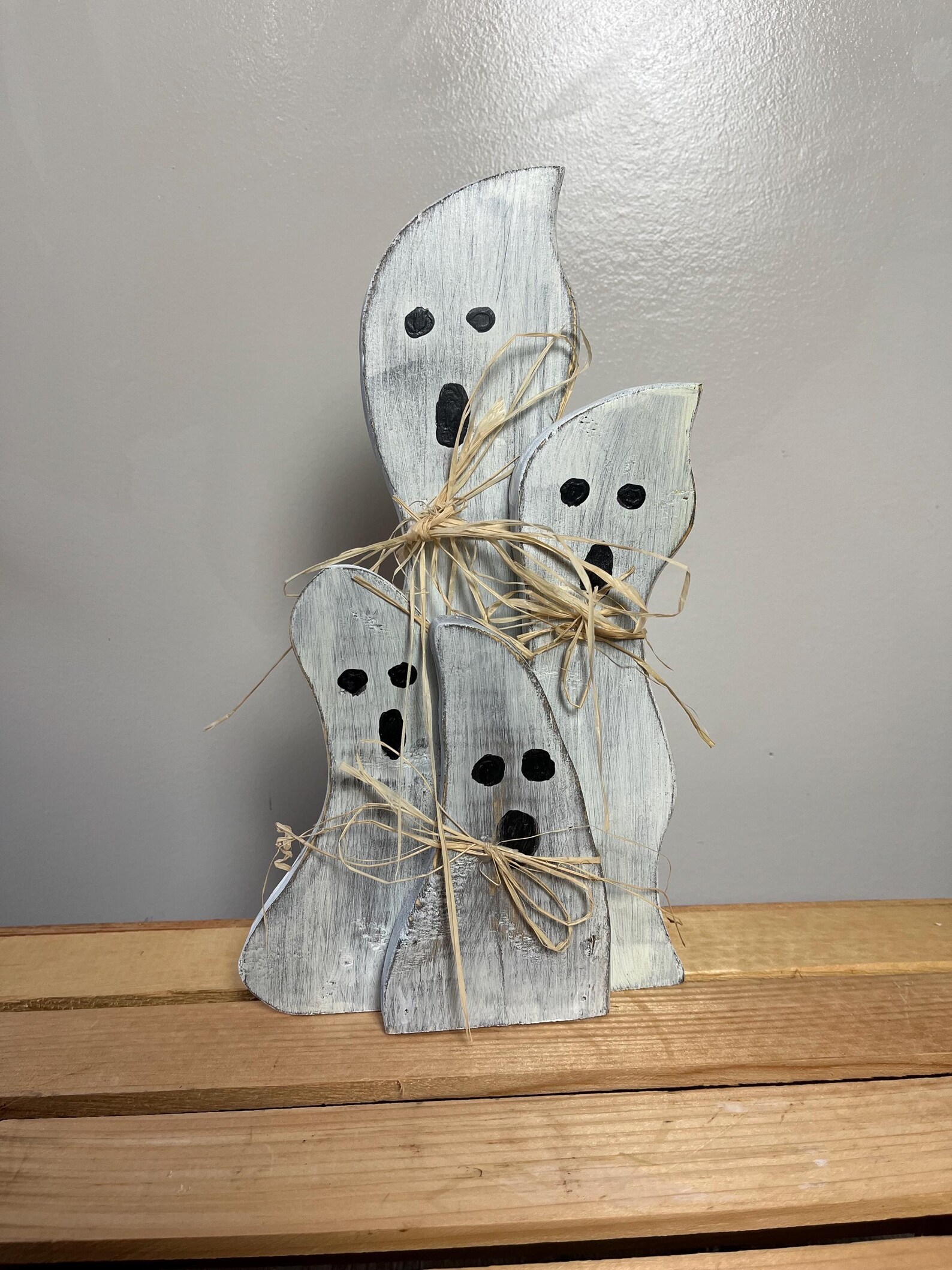 Wooden Ghost Decor, Ghost Family, Fall Decor, Handcrafted, Rustic ...