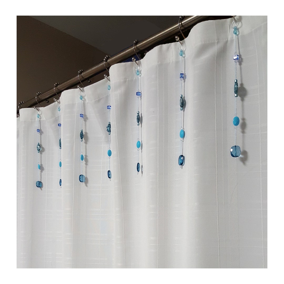 Shower Curtain Ring Bead Strands Sent of 12, 10 "....chunky Beads in ...