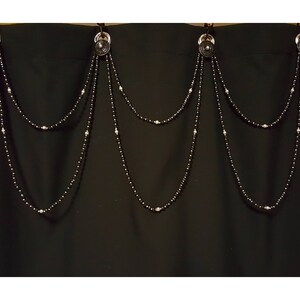 Beaded Shower Curtain Accent...double Swag..glass Beads - Etsy
