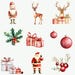 Festive Christmas Watercolor Clipart | High-res | Cute Designs | 300 ...